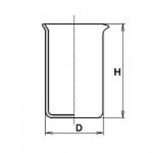 Beaker, high form, with spout